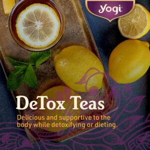 Yogi Tea DeTox Tea - 16 Tea Bags per Pack (4 Packs) - Organic Detox Tea for Digestive & Circulation Support - Includes Burdock, Dandelion, Ginger Root, Black Pepper, Cardamom & Juniper Berry