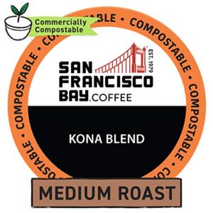 San Francisco Bay Compostable Coffee Pods - Kona Blend (36 Ct) K Cup Compatible including Keurig 2.0, Medium Roast