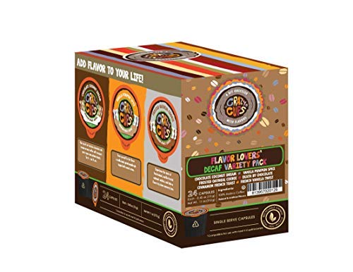 Crazy Cups Decaf Flavored Coffee Variety Pack 24 Count for Keurig Brewers