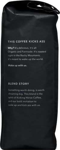 Kicking Horse Coffee, Kick Ass, Dark Roast, Whole Bean, 10 Oz