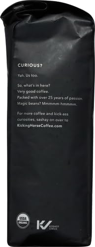 Kicking Horse Coffee, Kick Ass, Dark Roast, Whole Bean, 10 Oz