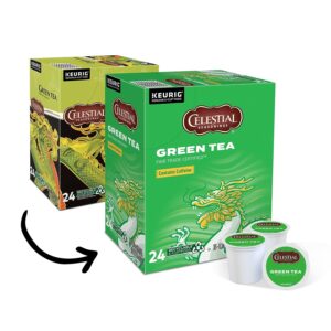 Celestial Seasonings Authentic Green Tea, K-Cup Portion Pack for Keurig K-Cup Brewers, 24-Count