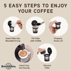 Brew Addicts 300 Paper Coffee Single-Use Filters for Keurig 1.0 & 2.0.