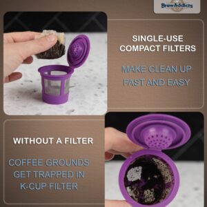 Brew Addicts 300 Paper Coffee Single-Use Filters for Keurig 1.0 & 2.0.