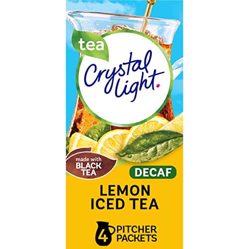 Crystal Light Sugar-Free Decaffeinated Lemon Iced Tea Naturally Flavored Powdered Drink Mix 48 Count Pitcher Packets