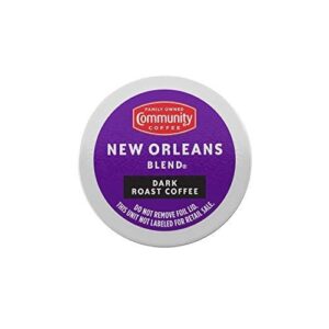 Community Coffee New Orleans Blend 96 Count Coffee Pods, Special Dark Roast, Compatible with Keurig 2.0 K-Cup Brewers, 24 Count (Pack of 4)