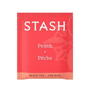 Stash Tea Peach Black Tea, 6 Boxes With 20 Tea Bags Each (120 Tea Bags Total)