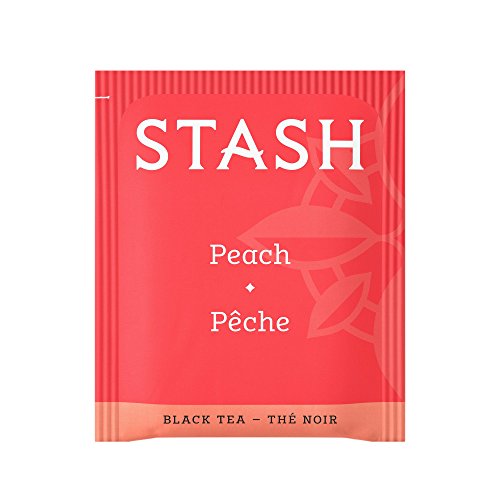 Stash Tea Peach Black Tea, 6 Boxes With 20 Tea Bags Each (120 Tea Bags Total)