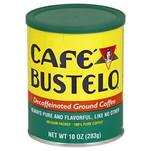 bustelo decaffeinated ground coffee can, 10 oz packaging may vary