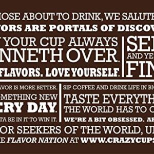 Crazy Cups Flavored Decaf Coffee, for the Keurig K Cups Coffee 2.0 Brewers, Variety Pack Sampler, 40 Count