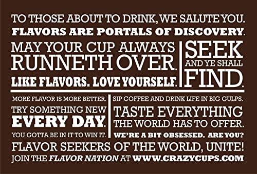 Crazy Cups Flavored Decaf Coffee, for the Keurig K Cups Coffee 2.0 Brewers, Variety Pack Sampler, 40 Count