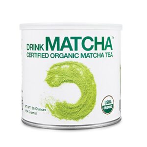 drinkmatcha organic matcha green tea powder 1 lb 100% pure matcha by matcha dna | nothing added | perfect for lattes, smoothies, baking (16 ounce)