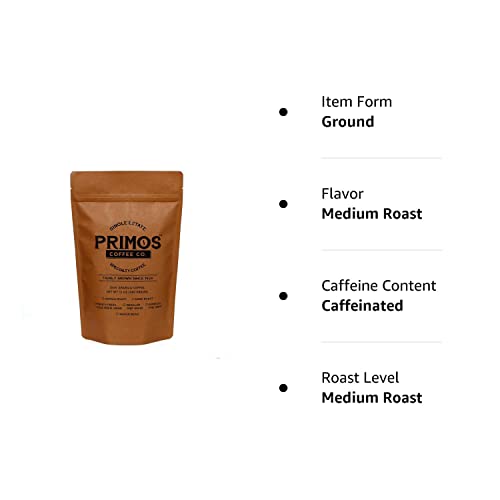 French Press Specialty Coffee, Coarse Ground, Primos Coffee Co (Medium Roast, 12 Oz)