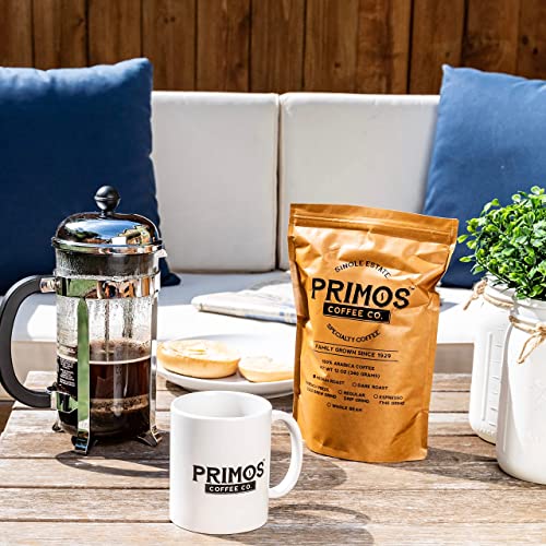 French Press Specialty Coffee, Coarse Ground, Primos Coffee Co (Medium Roast, 12 Oz)