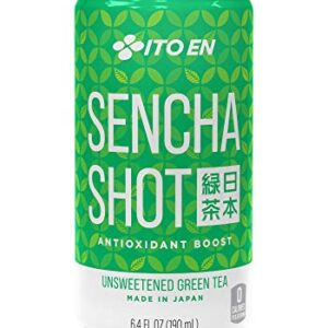 Ito En Sencha Shot, Japanese Green Tea, 6.4 Ounce (Pack of 30), Unsweetened, Zero Calories