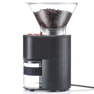 bodum bistro burr coffee grinder, 1 ea, black