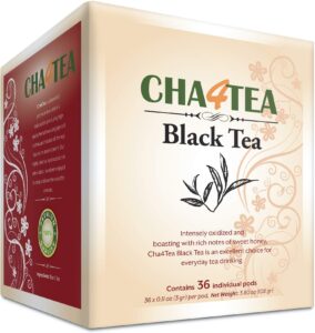 cha4tea 36-count black tea pods for keurig k-cup brewers