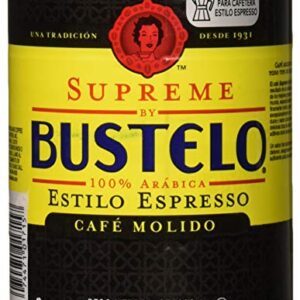 SUPREME BUSTELO ESPRESSO GROUND COFFEE CAFFEINE CAN 10 OZ - 0074471017152