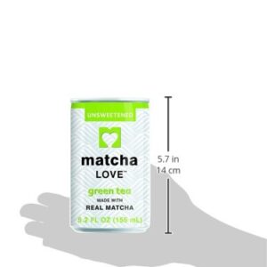 Matcha Love Green Tea Unsweetened Energy Shots, 5.2 Oz, Pack of 20