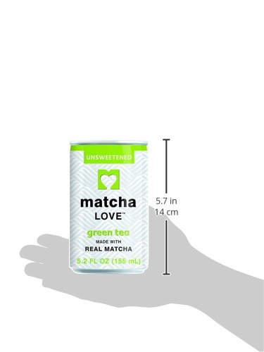 Matcha Love Green Tea Unsweetened Energy Shots, 5.2 Oz, Pack of 20