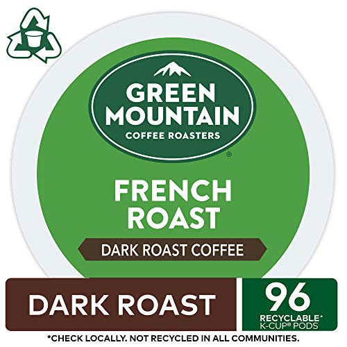 Green Mountain Coffee Roasters French Roast Keurig K-Cup Pods, Dark Roast Coffee, 96 Count (4 Packs of 24)