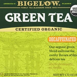 Bigelow Tea, 40 Bags - Organic Decaffeinated Green (2 Pack)