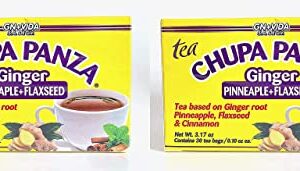 Tea CHUPA Panza, Tea Based ONGINGER Root, PINNEAPPLE, Flaxseed & Cinnamon (30 Tea Bags/0.10 oz Each) Pack of 2