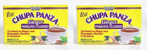 Tea CHUPA Panza, Tea Based ONGINGER Root, PINNEAPPLE, Flaxseed & Cinnamon (30 Tea Bags/0.10 oz Each) Pack of 2