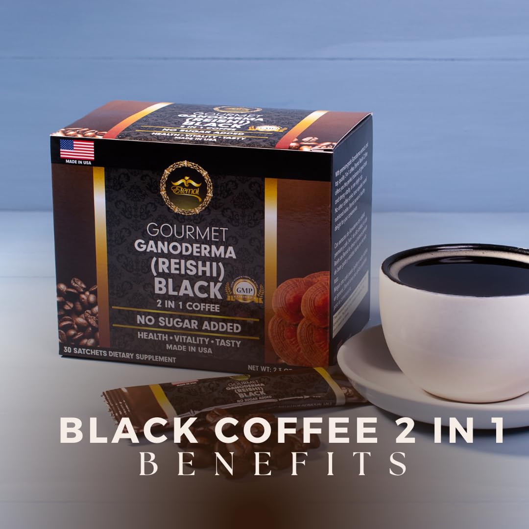 Eternal Spirit Beauty Asian Black Coffee Singles - Unparalleled Convenience in Individual Packets for Quick and Flavorful Energy (30 Sachets - 0.07 Oz Each)