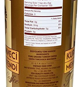 Kurukahveci Mehmet Efendi Turkish Coffee Ground Roasted Turkish Traditional Coffee Kurukahveci Mehmet Efendi Since 1871 (17.6 OZ / 500 Gr Can) (Pack of 2)