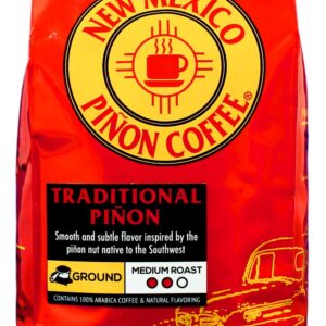 New Mexico Piñon Coffee Naturally Flavored Coffee (Traditional Piñon Ground, 12 ounce)