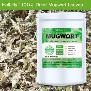 Dried Mugwort Leaves, 4oz(114g), Natural Artemisia Vulgaris Herb Loose Leaves