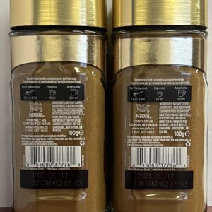 NESCAFE Gold Espresso Instant Coffee, 100g/3.5oz, Jar (2 Pack), {Imported from Canada}