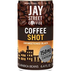 Jay Street Coffee, Coffee Shot, Unsweetened Black, 6.4 Ounce (Pack of 20)