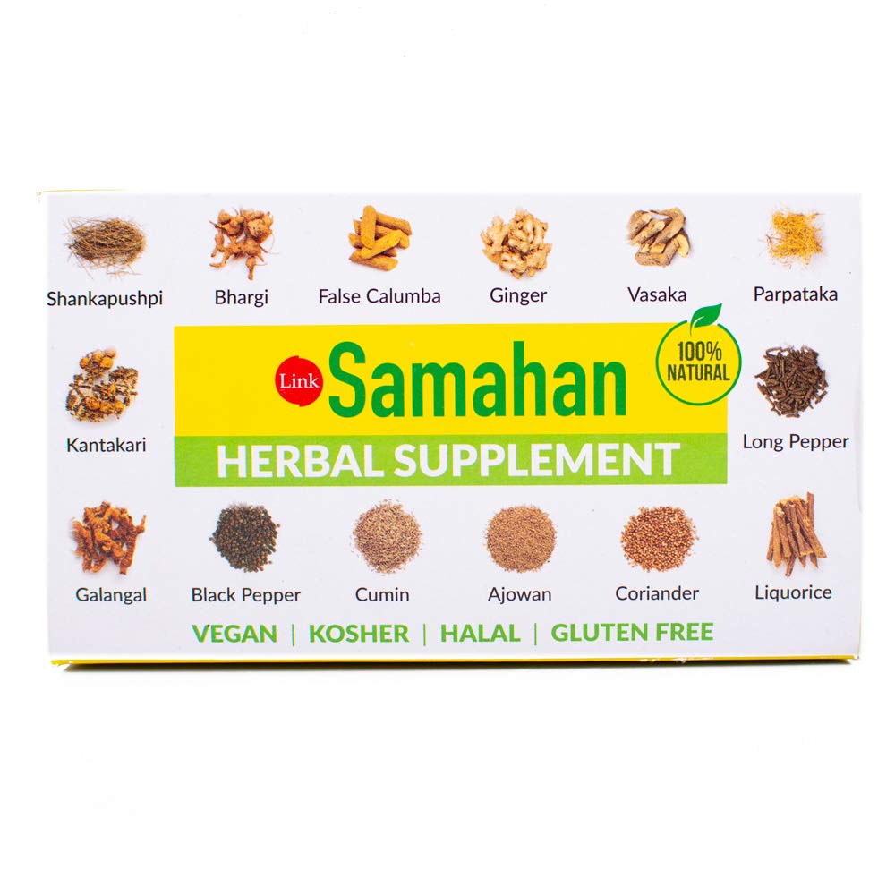 100 Link Samahan Ayurvedic Herbal Tea Packets Sri Lankan