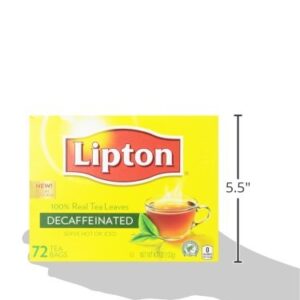 Lipton Tea Bags For a Delicious Beverage Decaffeinated Black Tea Caffeine-Free and Made With Real Tea Leaves 75 Tea Bags