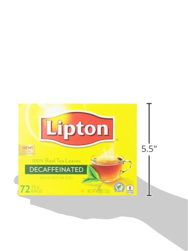 Lipton Tea Bags For a Delicious Beverage Decaffeinated Black Tea Caffeine-Free and Made With Real Tea Leaves 75 Tea Bags