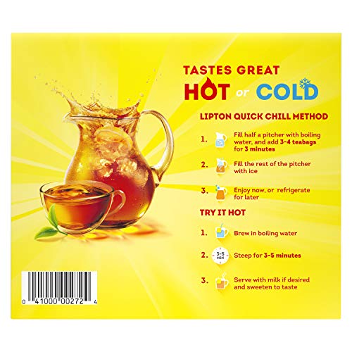 Lipton Tea Bags For a Delicious Beverage Decaffeinated Black Tea Caffeine-Free and Made With Real Tea Leaves 75 Tea Bags