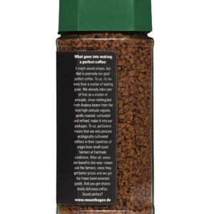 Mount Hagen 3.53oz Organic Freeze Dried Instant Decaf Coffee | Eco-friendly, Fair-Trade Decaffeinated Coffee Made From Organic Medium Roast Arabica Beans [3.53oz Jar]