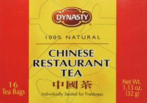 dynasty 100% natural chinese restaurant tea net weight 1.13 oz. (32g) pack of 16 teabags