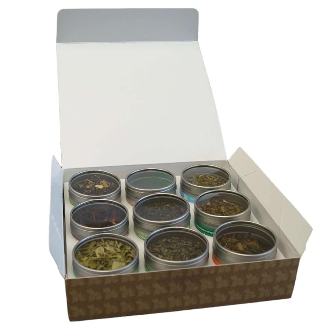 Heavenly Tea Leaves 9 Flavor Variety Pack, Loose Leaf Tea Sampler (Approx. 90 Cups of Tea) - High to No Caffeine, Great Hot or Iced, Assortment of Green, Herbal, Black, & White Teas