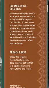 Peet's Coffee, Dark Roast Ground Coffee - Organic French Roast 18 Ounce Bag, USDA Organic