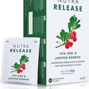 NUTRARELEASE - Kidney Tea | Bloated Stomach Tea – Includes Uva Ursi, Dandelion & Nettle - Assist With Water Retention & Digestion - 20 Enveloped Tea Bags - by Nutra Tea - Herbal Tea