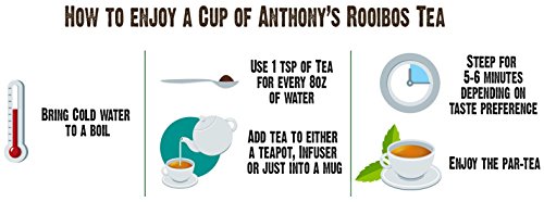 Anthony's Organic Red Rooibos Loose Leaf Tea, 1 lb, Gluten Free, Non GMO, Non Irradiated, Keto Friendly