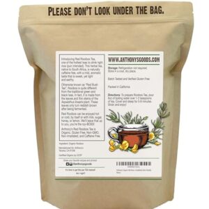 Anthony's Organic Red Rooibos Loose Leaf Tea, 1 lb, Gluten Free, Non GMO, Non Irradiated, Keto Friendly