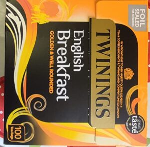 twinings english breakfast 100 teabags 250g