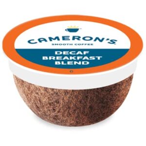 Cameron's Coffee Single Serve Pods, Decaf Breakfast Blend, (Pack of 12)