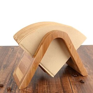 bamboo coffee filter holder coffee paper storage rack coffee filter paper container stand size 4 filter paper holder (type a)