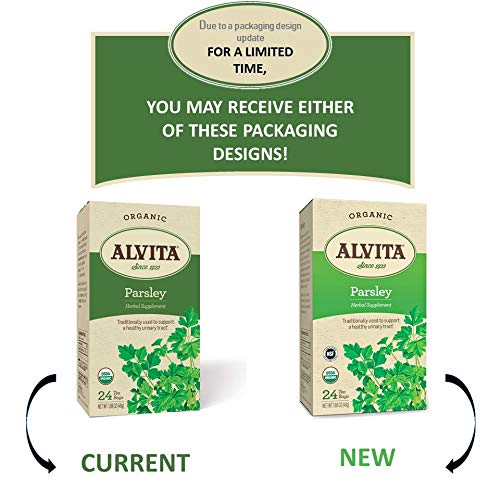 Alvita Teas Organic Herbal Tea Bags, Parsley, 24 Count