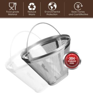 Aieve Reusable Coffee Filter Compatible with Ninja Dual Brew Pro Coffee Maker CFP301 CFP201 CFN601, Coffee Filters #4 Permanent Cone Coffee Basket